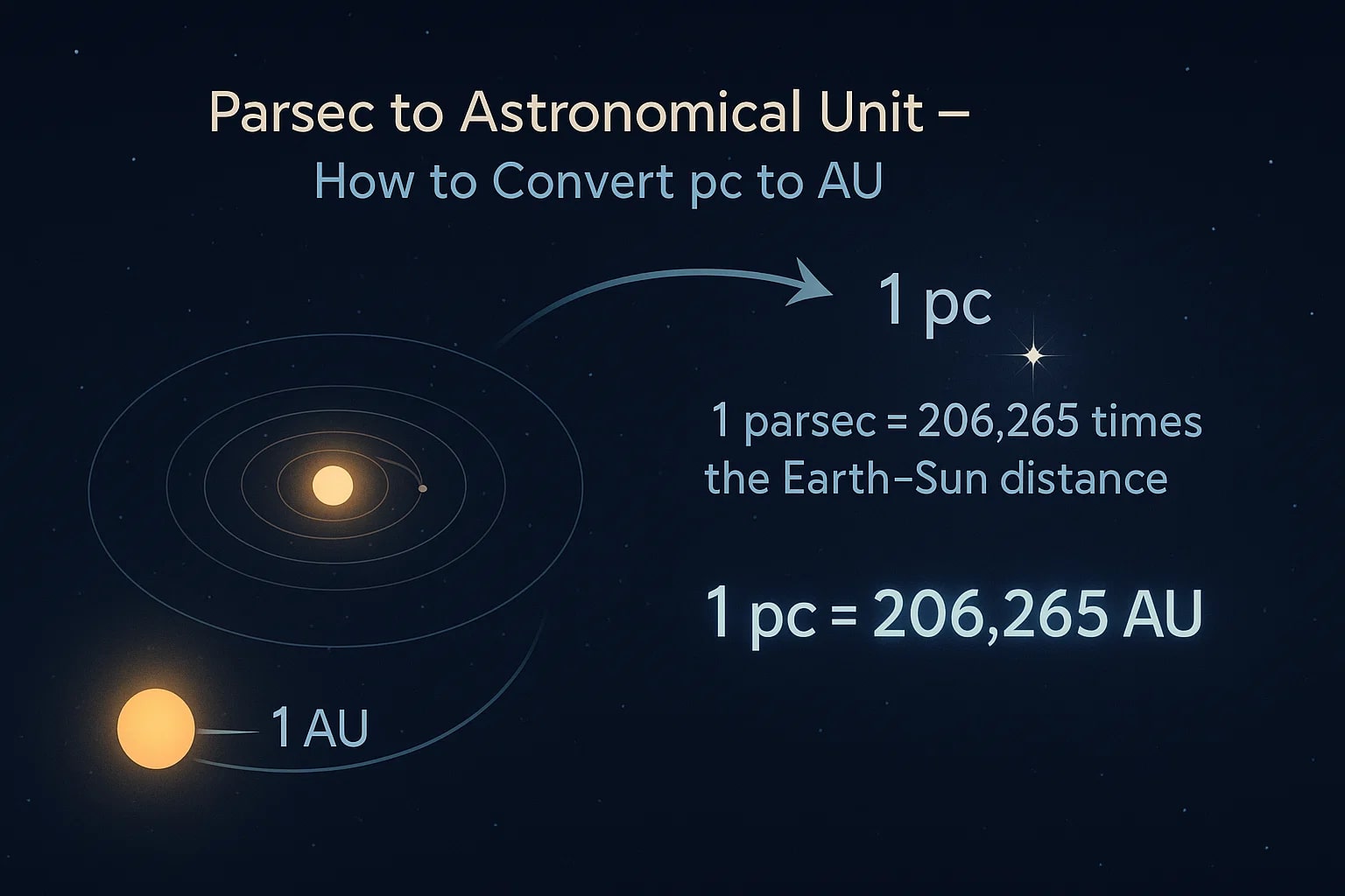 Parsec naar Astronomische Eenheid Converter - JetCalculator
