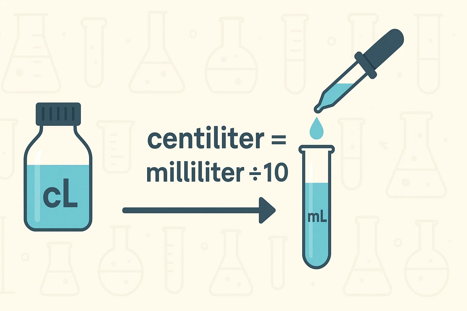 Converter centiliter naar milliliter - JetCalculator