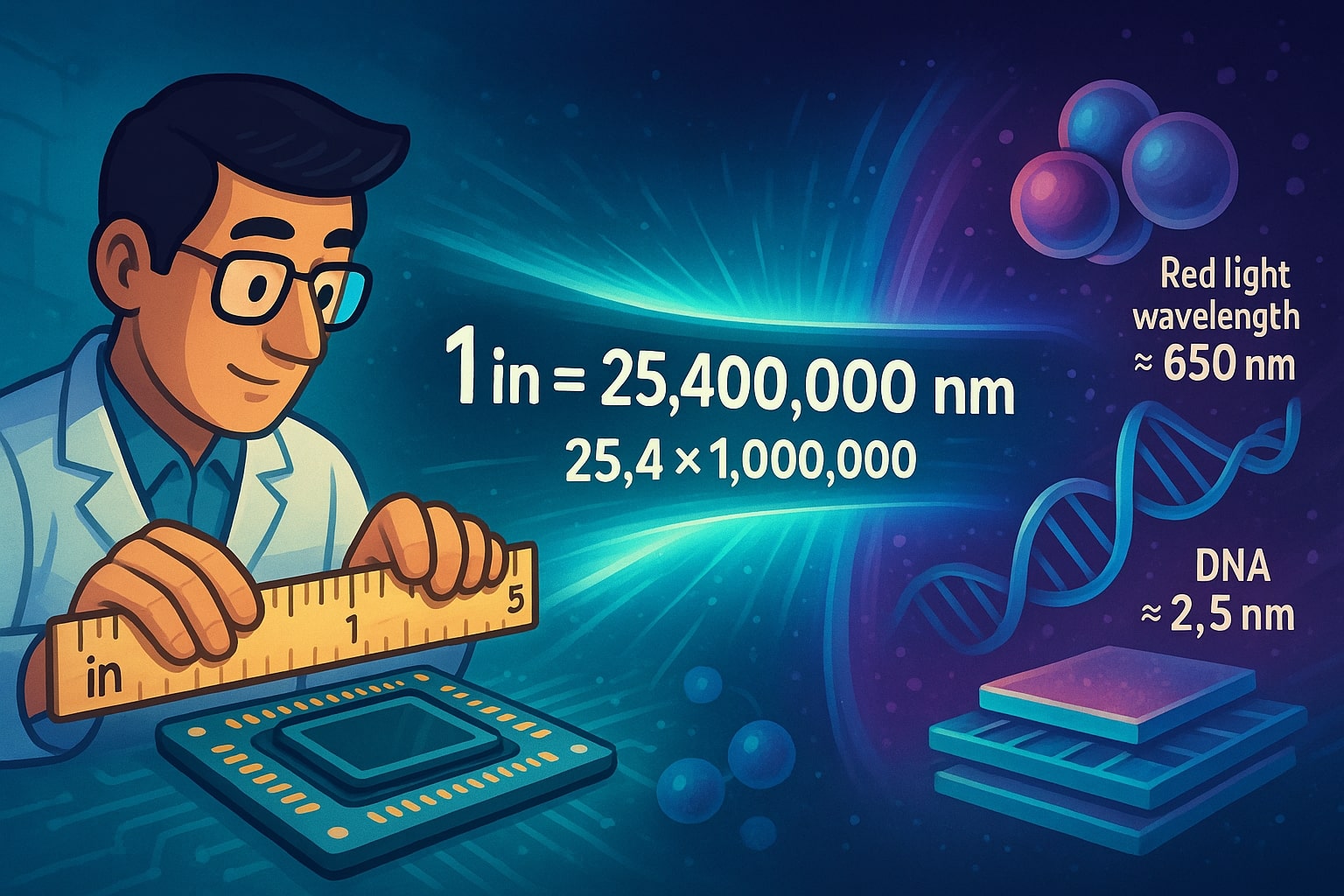 Inches naar Nanometers Omzetter - JetCalculator