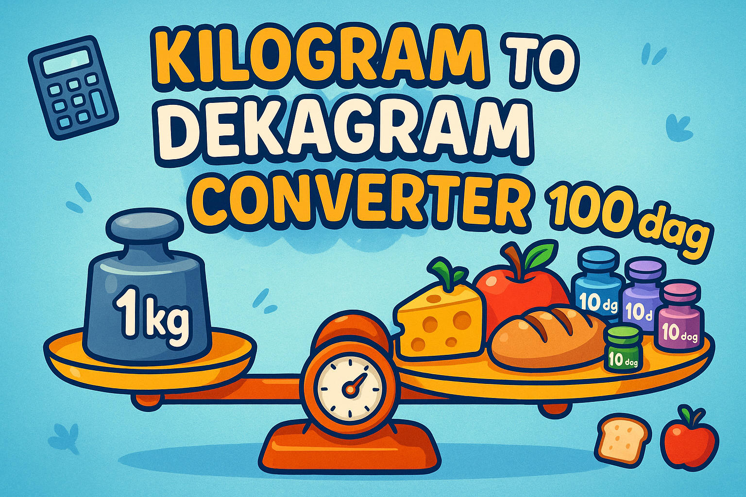 Converter van Kilogram naar Decagram - JetCalculator