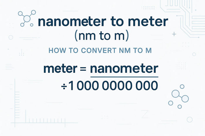 Converter nanometers naar meters - JetCalculator