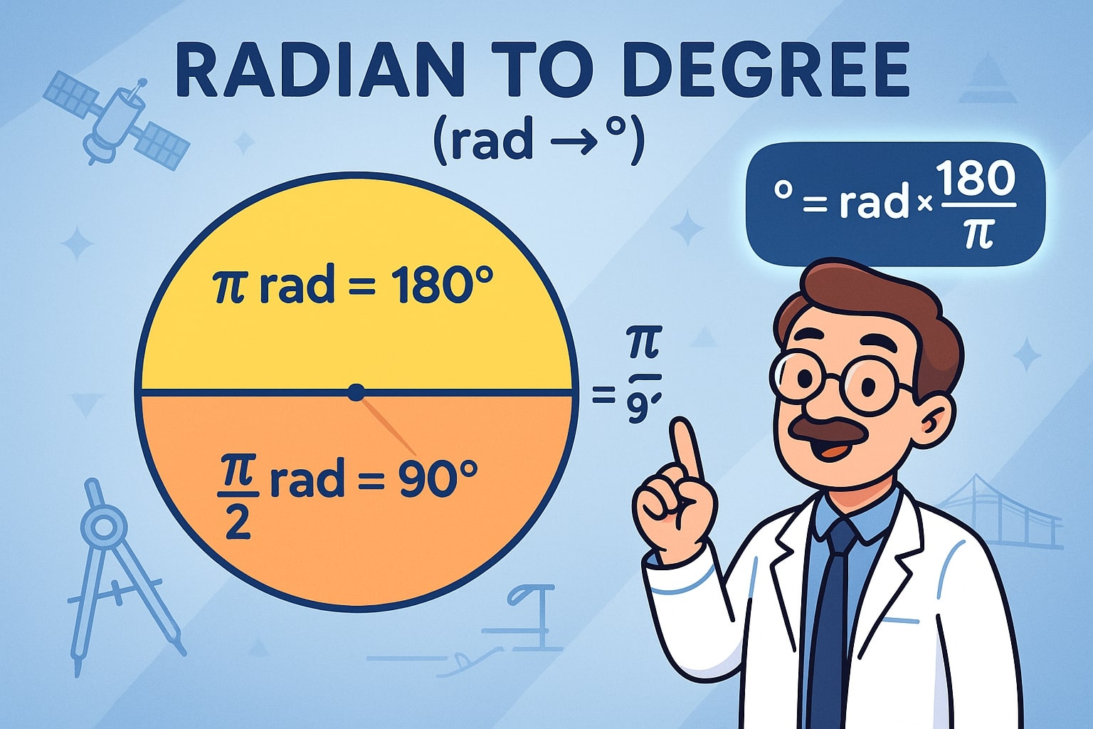 Converter van radialen naar graden - JetCalculator