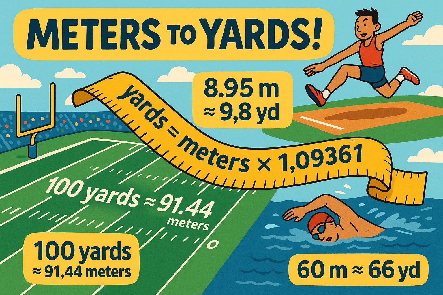 Meter naar Yard Converter