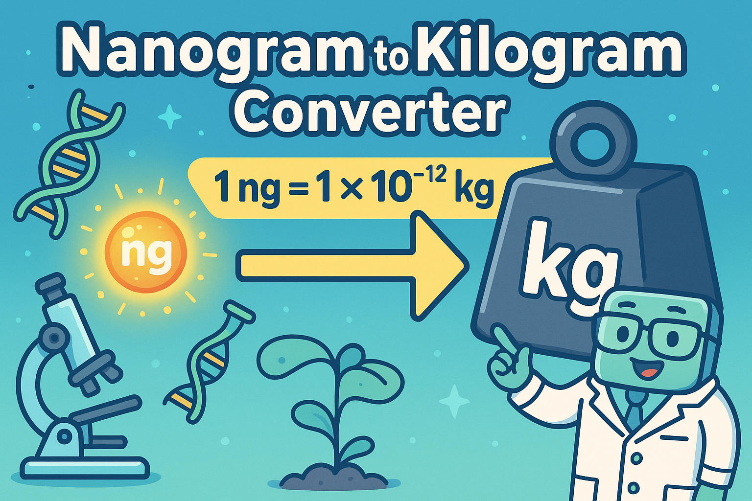 Nanogram naar Kilogram Omrekenaar - JetCalculator